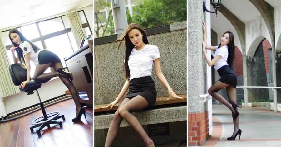 [台灣正妹] Anber小安柏 黑絲OL與國軍女教官 寫真集